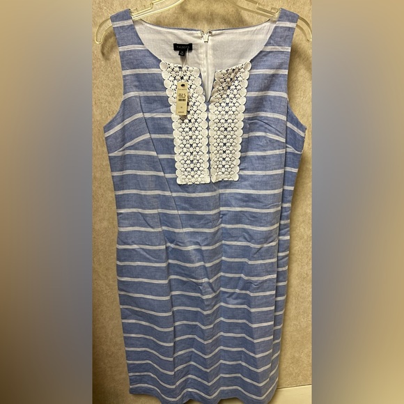 Talbots | Dresses | Talbots Blue And White Dress | Poshmark